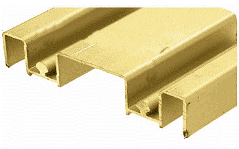 3" Deep Mirror Closet Door Track – Bright Gold Sliding Door Bottom ...