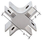 Durable Glass Clamp - Anodized 4-Way Connector for Panels