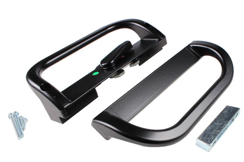 Black Residential Sliding Patio Door Handle Set - 6-9/16"