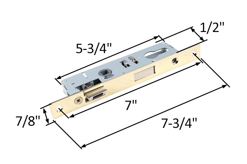 Brass Mortise Lock for Residential Screen Door Hardware