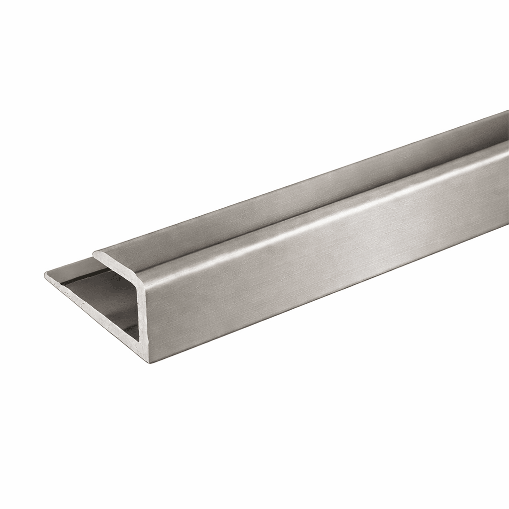 Brushed Nickel J-Bar Mirror Mounting Channel Hardware