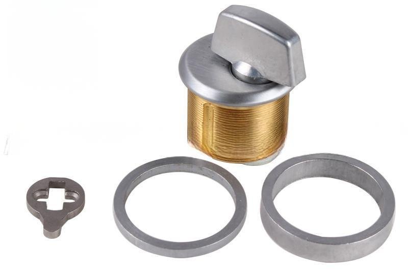 Brushed Stainless Thumb Turn Cylinder - Commercial Door Hardware
