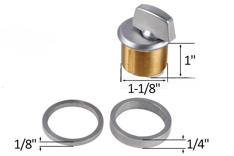 Brushed Stainless Thumb Turn Cylinder - Commercial Door Hardware