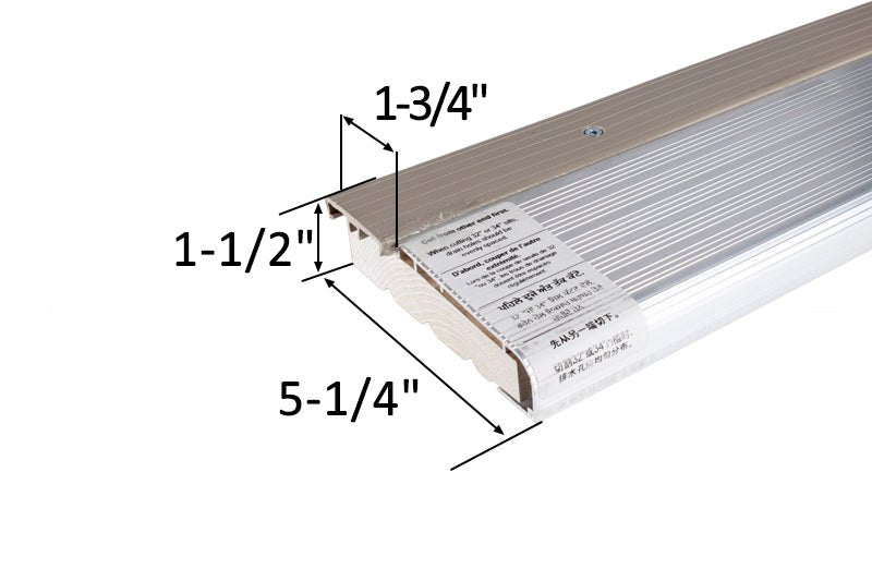 36" Inswing Aluminum Door Sill - Durable Threshold & Bumpers