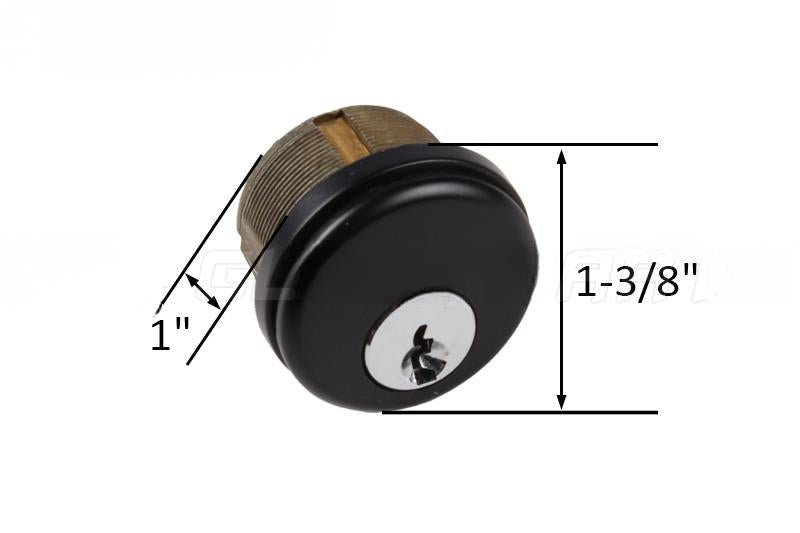 Kawneer Commercial Door Cylinder - Black Door Lock Hardware
