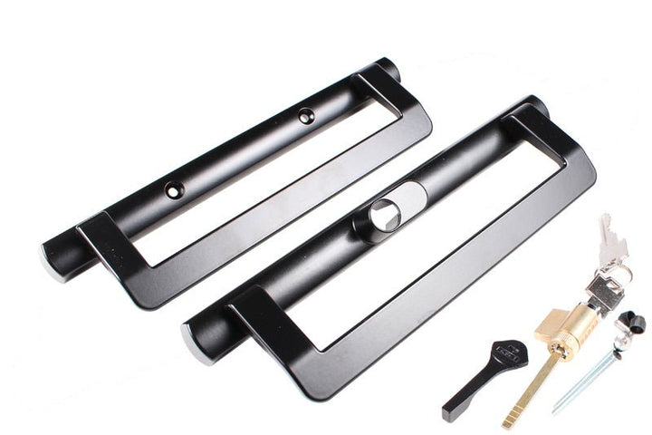 Black Keyed Sliding Patio Door Handle - Replacement Hardware