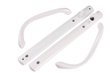 Roto Hardware White Keyed Glass Door Handle Set
