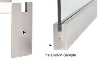 Stainless Steel Square End Cap for Sidelite Rails | 4" Brushed Finish