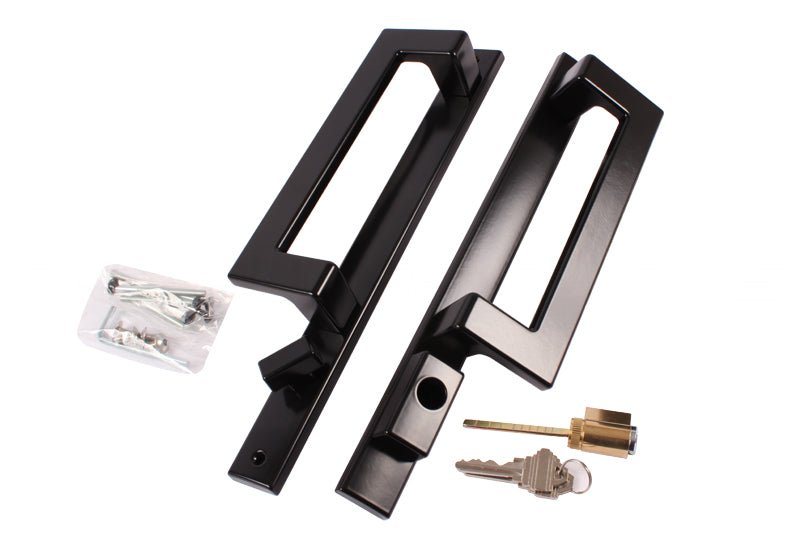 Truth Door Hardware - Black Keyed Trim Set Active Handle