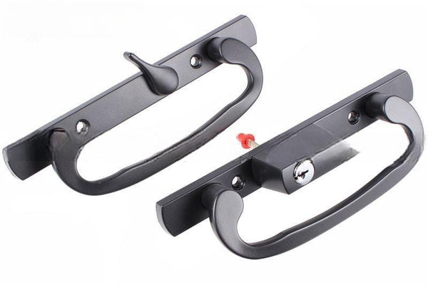 Truth Sliding Glass Door Hardware - Black Legacy Handle Set