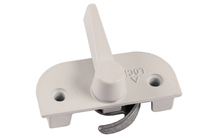 Truth Window Hardware – White Lock for Casement & Awning