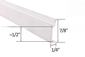 Jeld-Wen White 7/8" PVC Window Trim - 96" Residential Stop