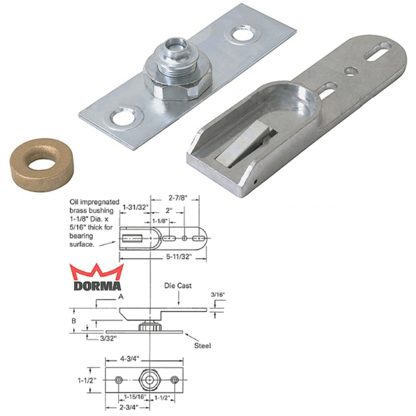 Dorma Heavy-Duty Commercial Door Bottom Pivot Hardware