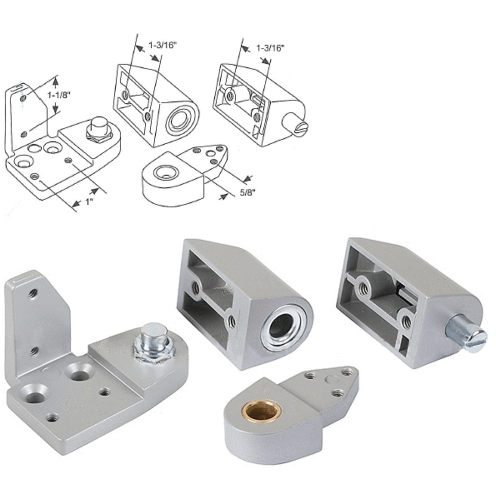 Amarlite Left Hand Aluminum Storefront Door Pivot Set