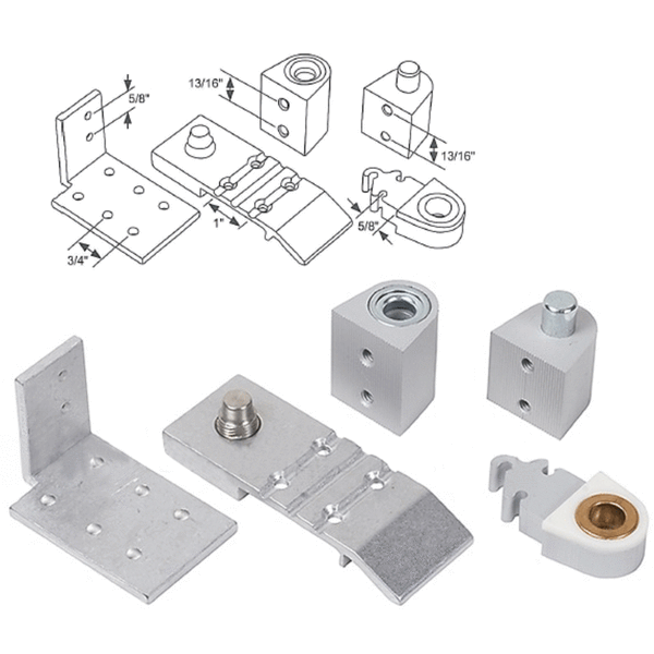 Aldora Style Commercial Door Pivot Set - Left Hand