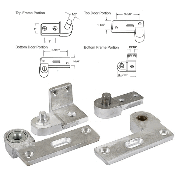 Commercial Aluminum Storefront Door Left Hand Pivot Set