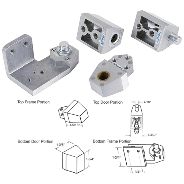 Commercial Aluminum Storefront Door Left Hand Pivot Set