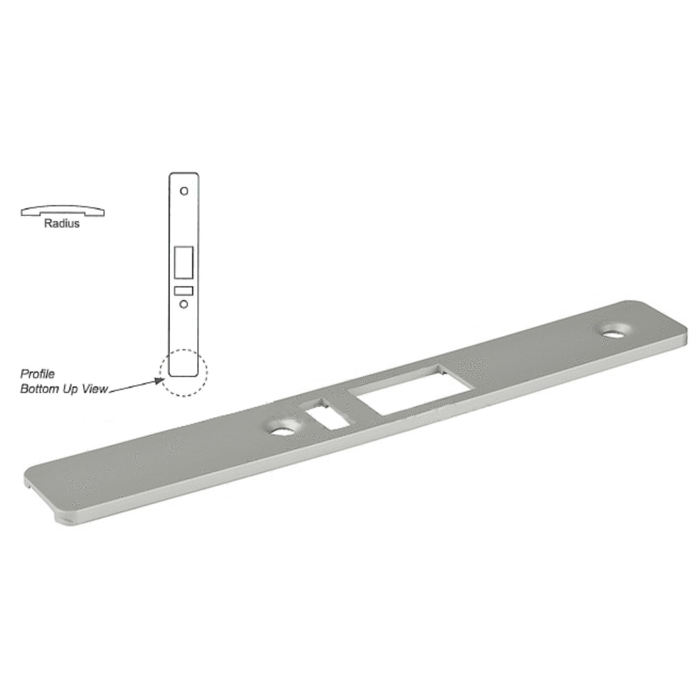 Radius Anodized Aluminum Face Plate for Door Latch Lock