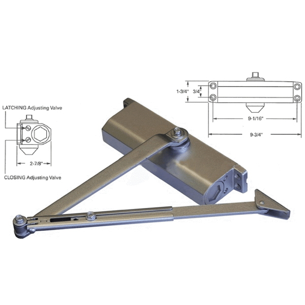 Commercial Aluminum Storefront Door Closer – Heavy Duty Surface Mount