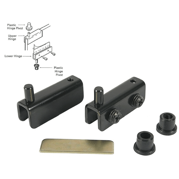 Standard Mount Glass Door Hinges for 1/4" and 3/16" Glass