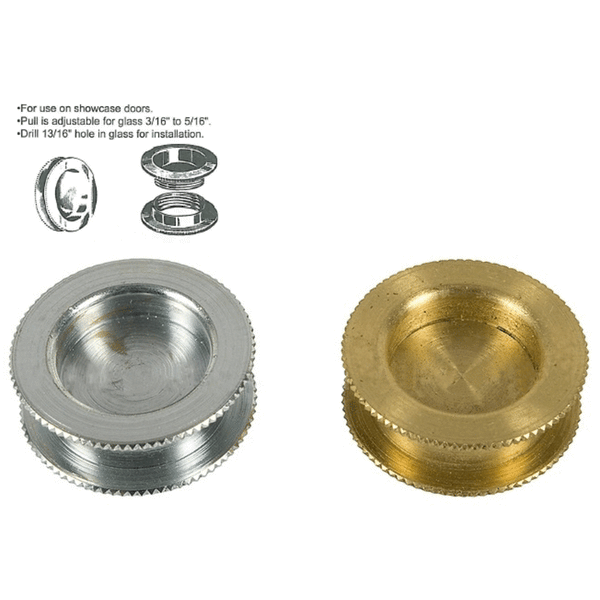 Threaded Finger Pull for Showcase and Cabinet Doors