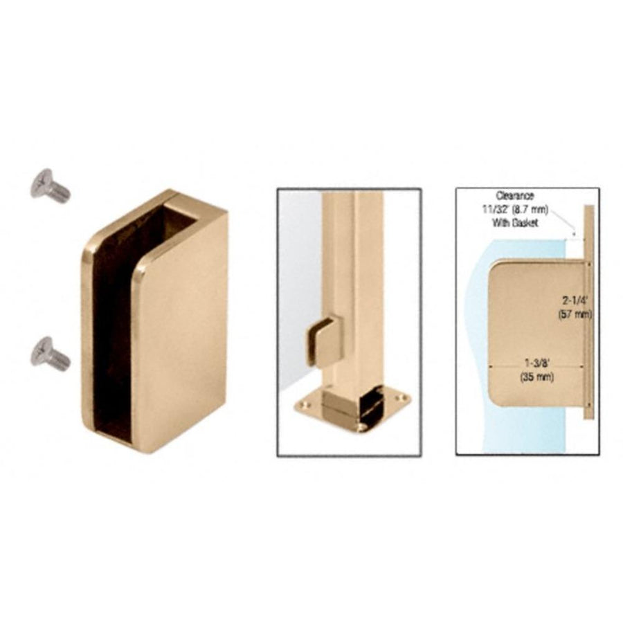 1/4 Inch Right Hand Flat Back Glass Clamp for Secure Fitting