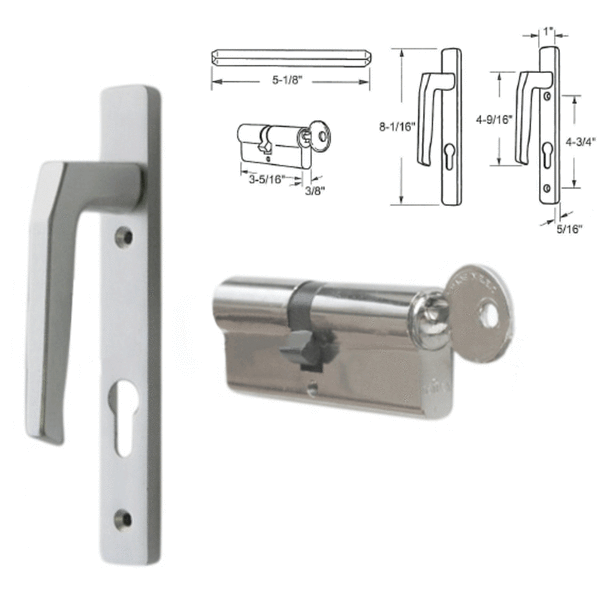 Sliding Glass Door Multi-Point Handle With 4-3/4" Screw Holes | Reflect ...