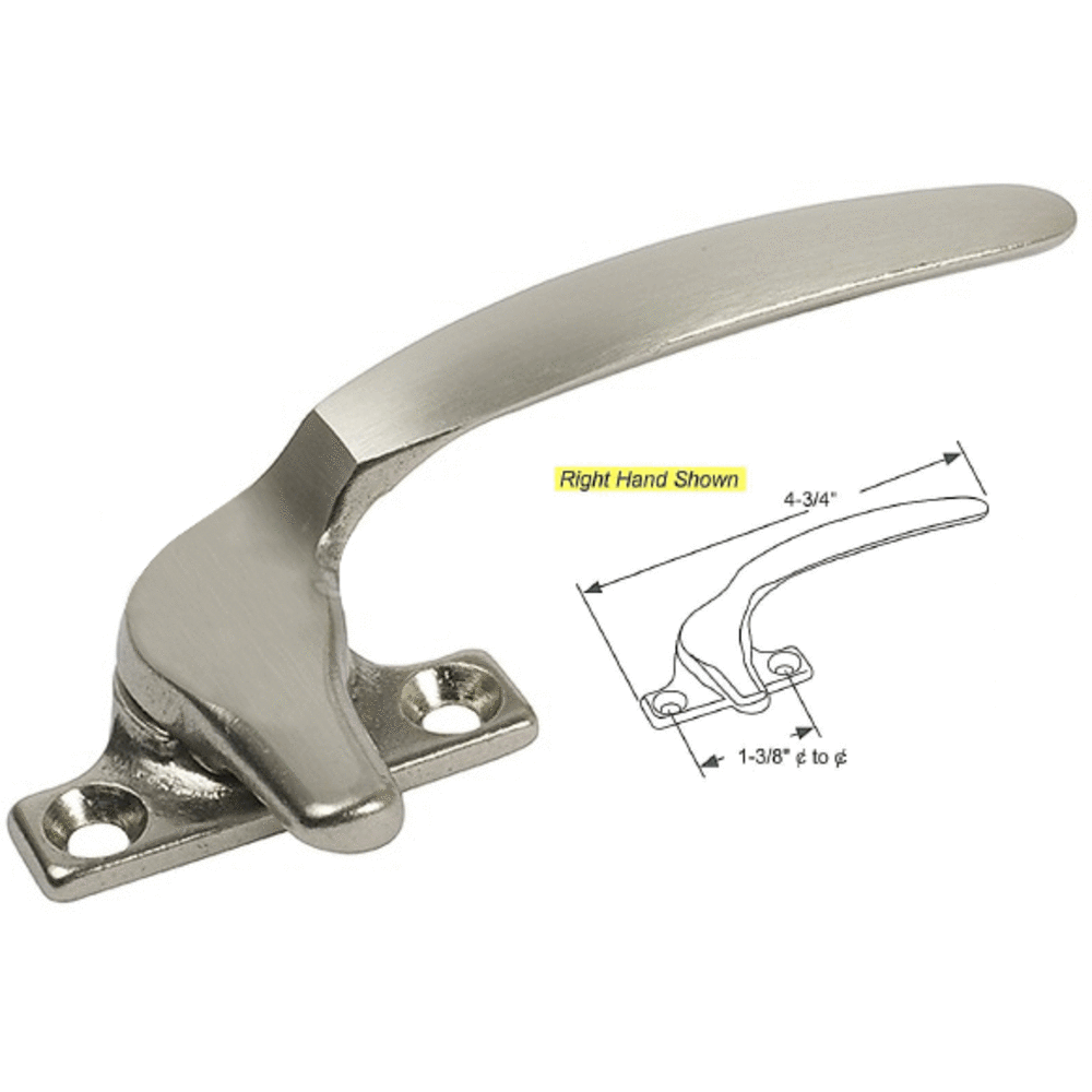 Casement Window Cam Handle with 1-3/8 Screw Holes - Rig