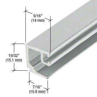 U.S. Aluminum Commercial Door Glass Stop - 1/4" Glass, Clear Anodized ...