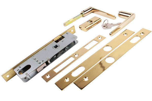 Residential Swinging Screen Door Brass Mortise Lock - 6-3/4"