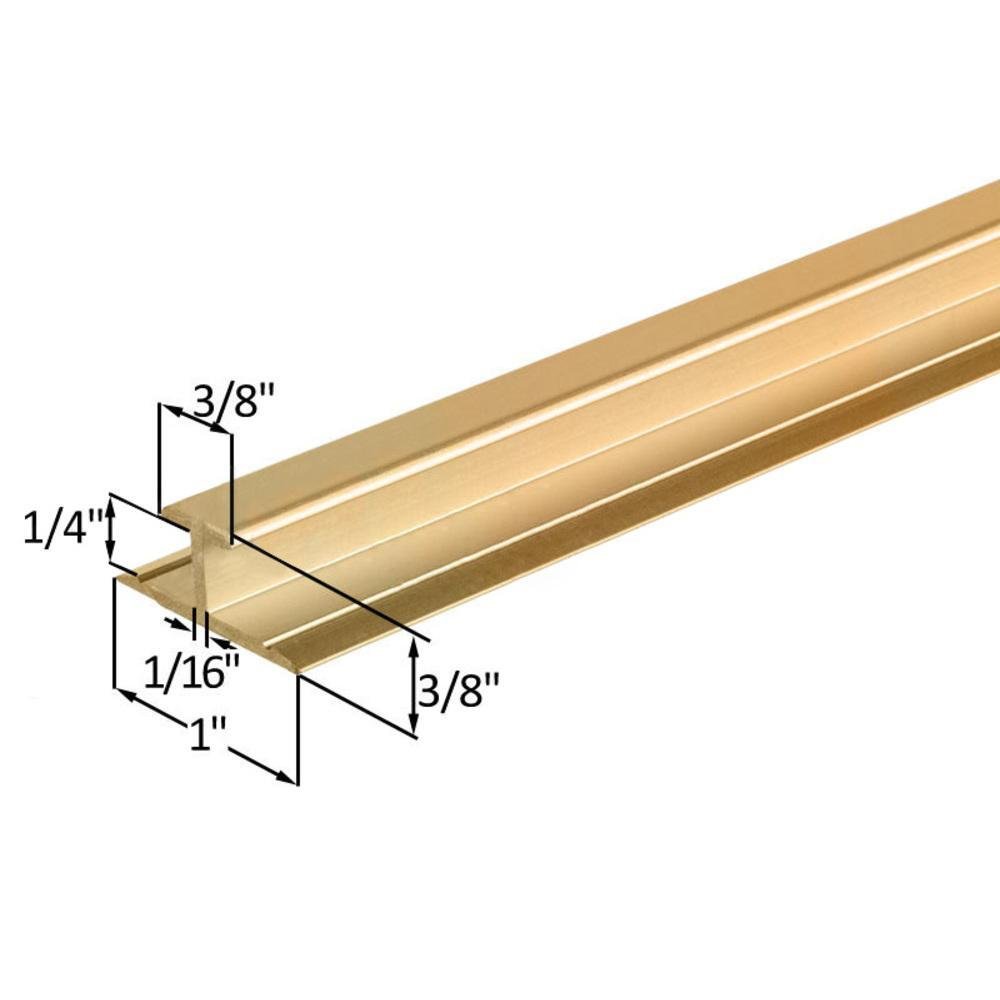 Bright Gold Aluminum Divider Bar - Mirror Hardware Trim