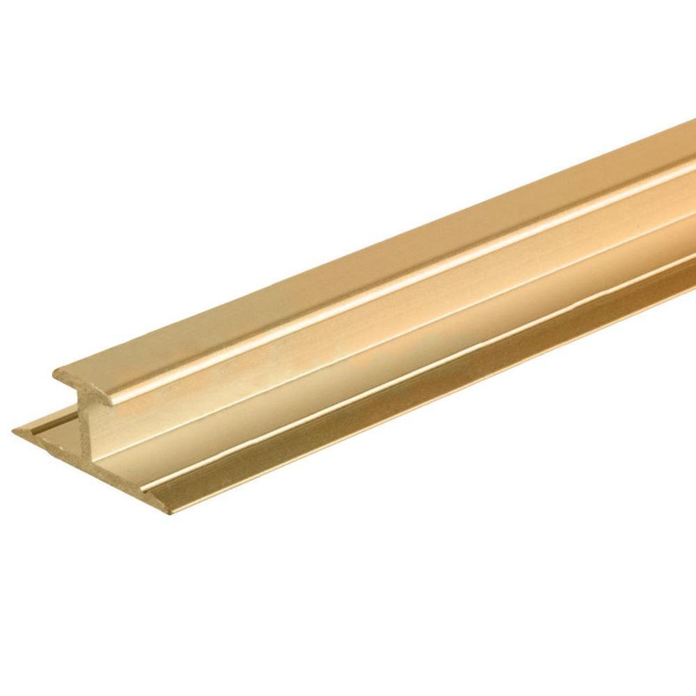 Bright Gold Mirror Aluminum Divider Bar - 8 Feet for Elegant Installations