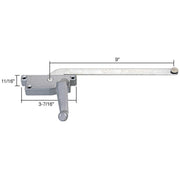 Left Hand Casement Window Operator - 9" Arm for Wood Windows