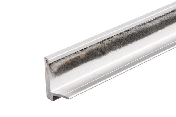 Clear Anodized Steel Astragal - Weatherstripping for Doors