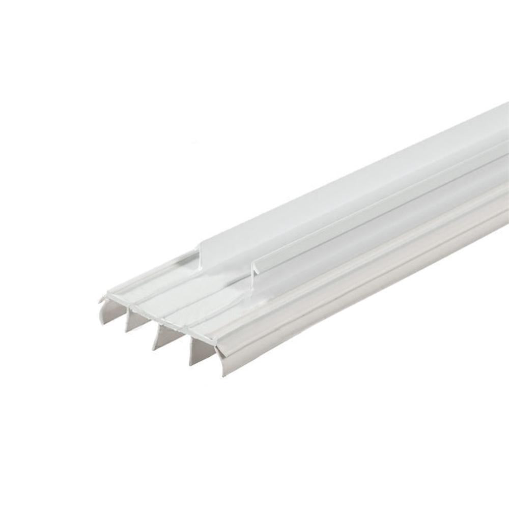 White Concealed Door Sweep - Hidden Bottom Seal 1-11/16"