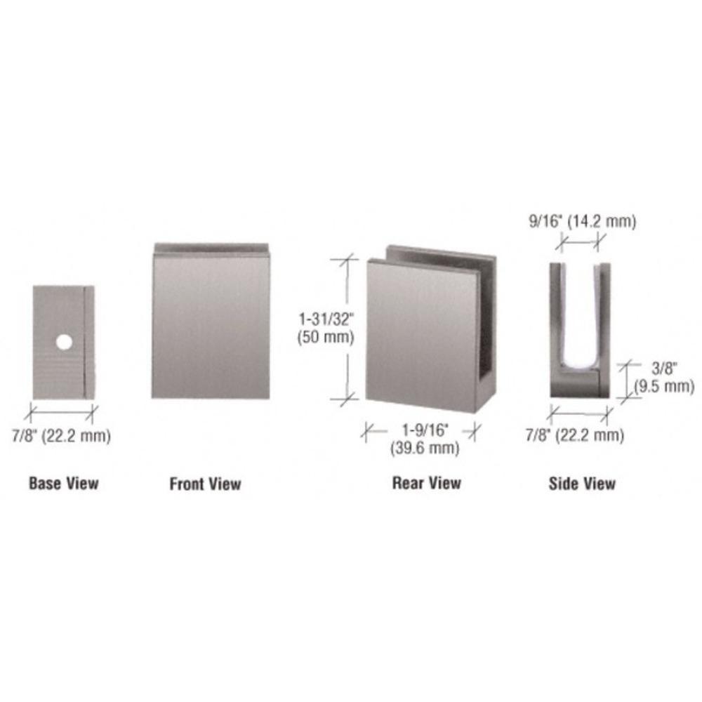 Face Plate Clamp for 3/8 to 1/2 Glass
