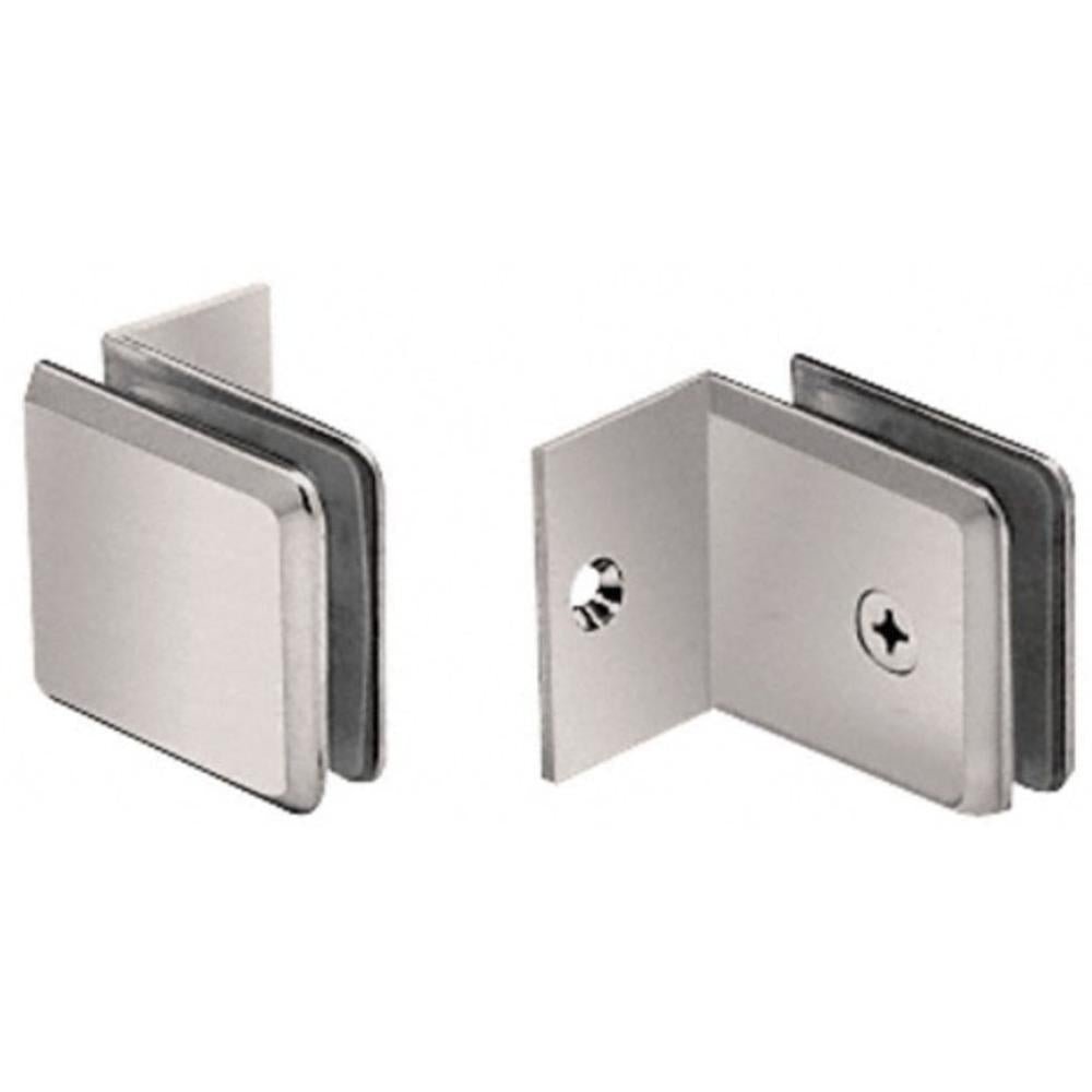 Beveled Glass Clamp for Fixed Panels - Small Leg Design