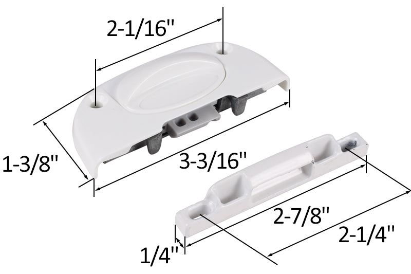 Jeld-Wen Window Security Lock - White Sliding Replacement