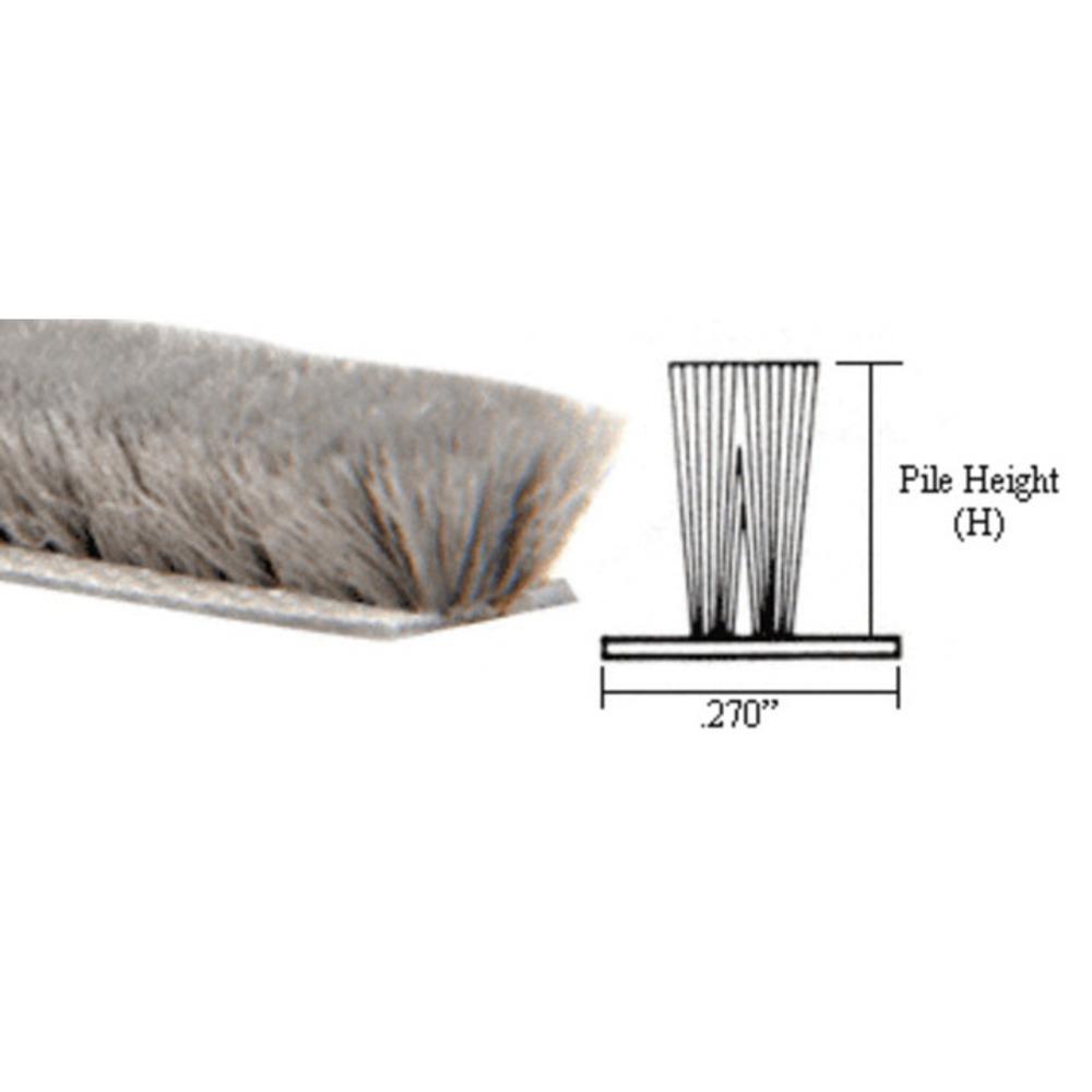 Pile Weatherstripping - 1/4" Backing for Door & Window Seal