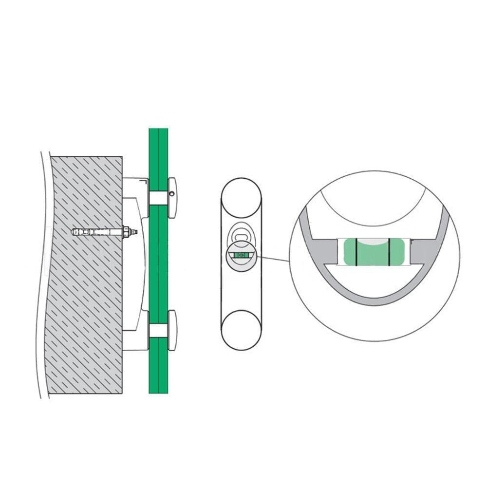Q-Railing Easy Glass Blok Adapter - Double Round Standard