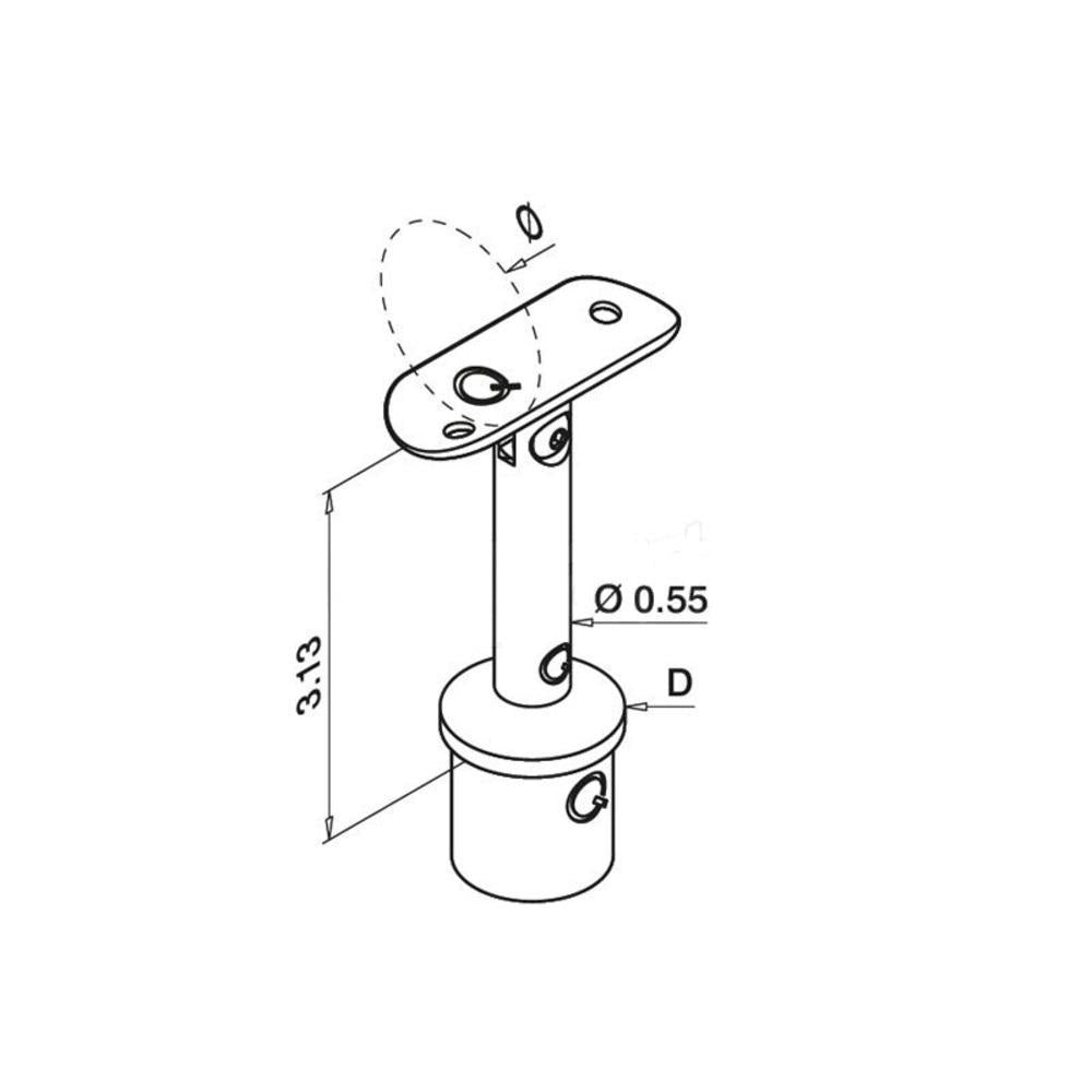 Round Profile Baluster Bracket for Round Handrail Tubin