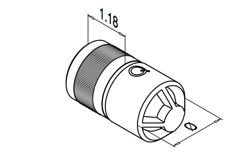 Q-Railing Round Profile Handrail 180-Degree Coupler - 1-1/2"