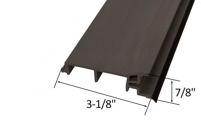 Brown Residential Vinyl Door Threshold - 2x6 Wall Entry Sill