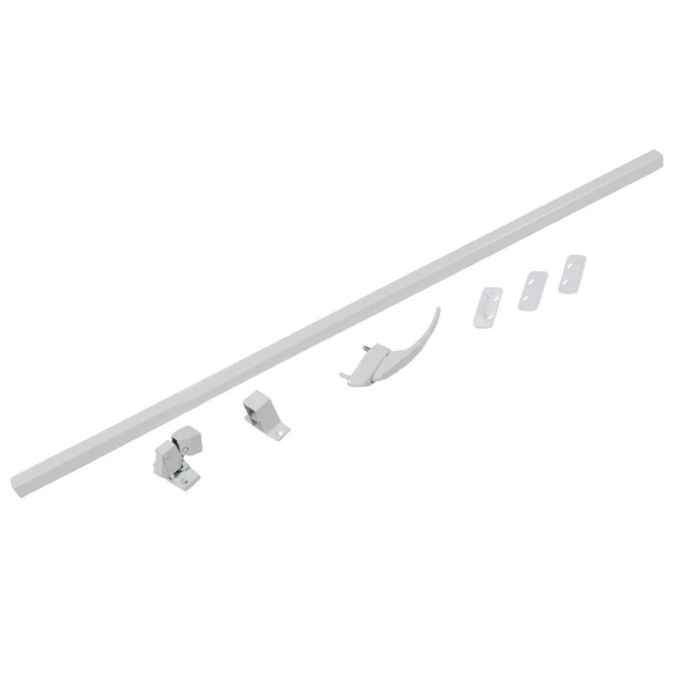 Residential Swinging Screen Door Hardware - White Panic Bar