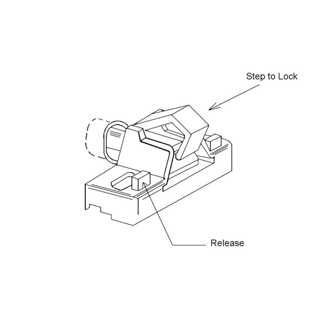 Plastic Patio Door Lock - Security Step-On Design in Brown