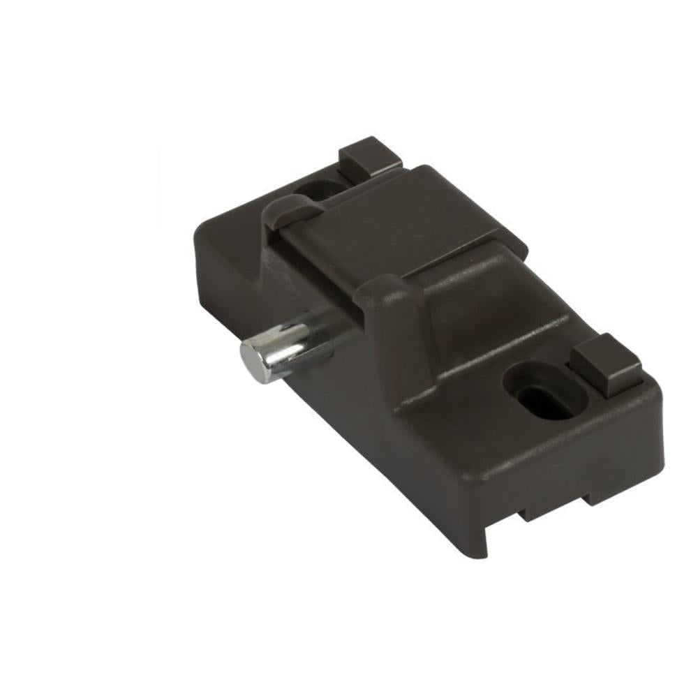 Plastic Patio Door Lock - Security Step-On Design in Brown