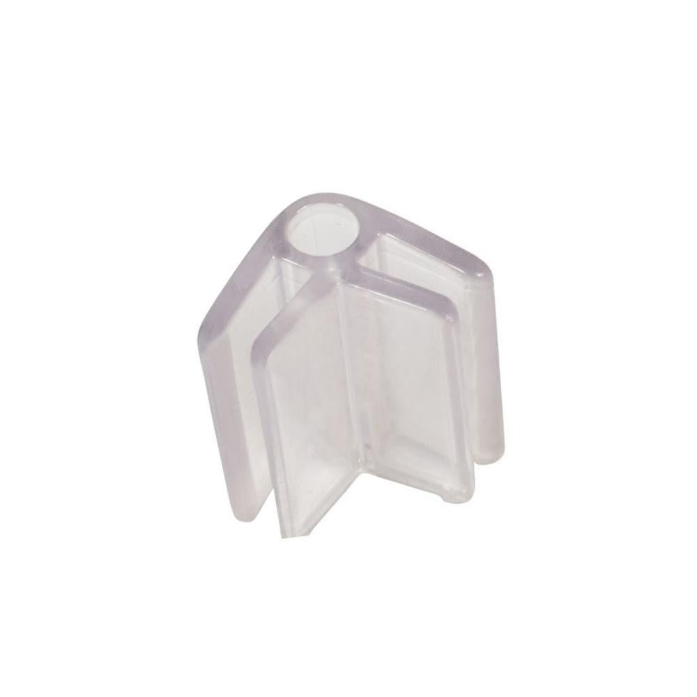 Clear Plastic 90° Display Connector - Corner Joint for Glass