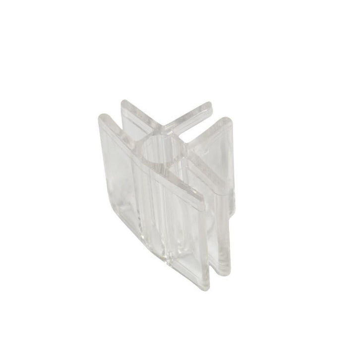 Clear Plastic 90° Corner Joint – Display Connector for Glass