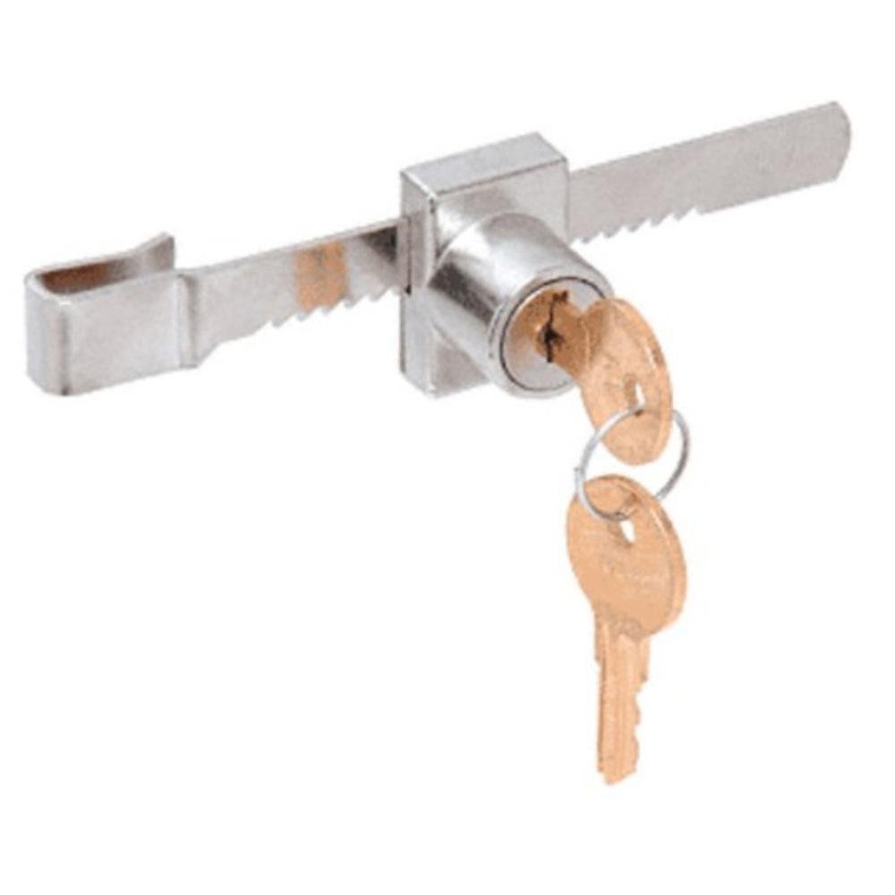 Chrome Plated Sliding Glass Door Lock - Pick-Proof Showcase