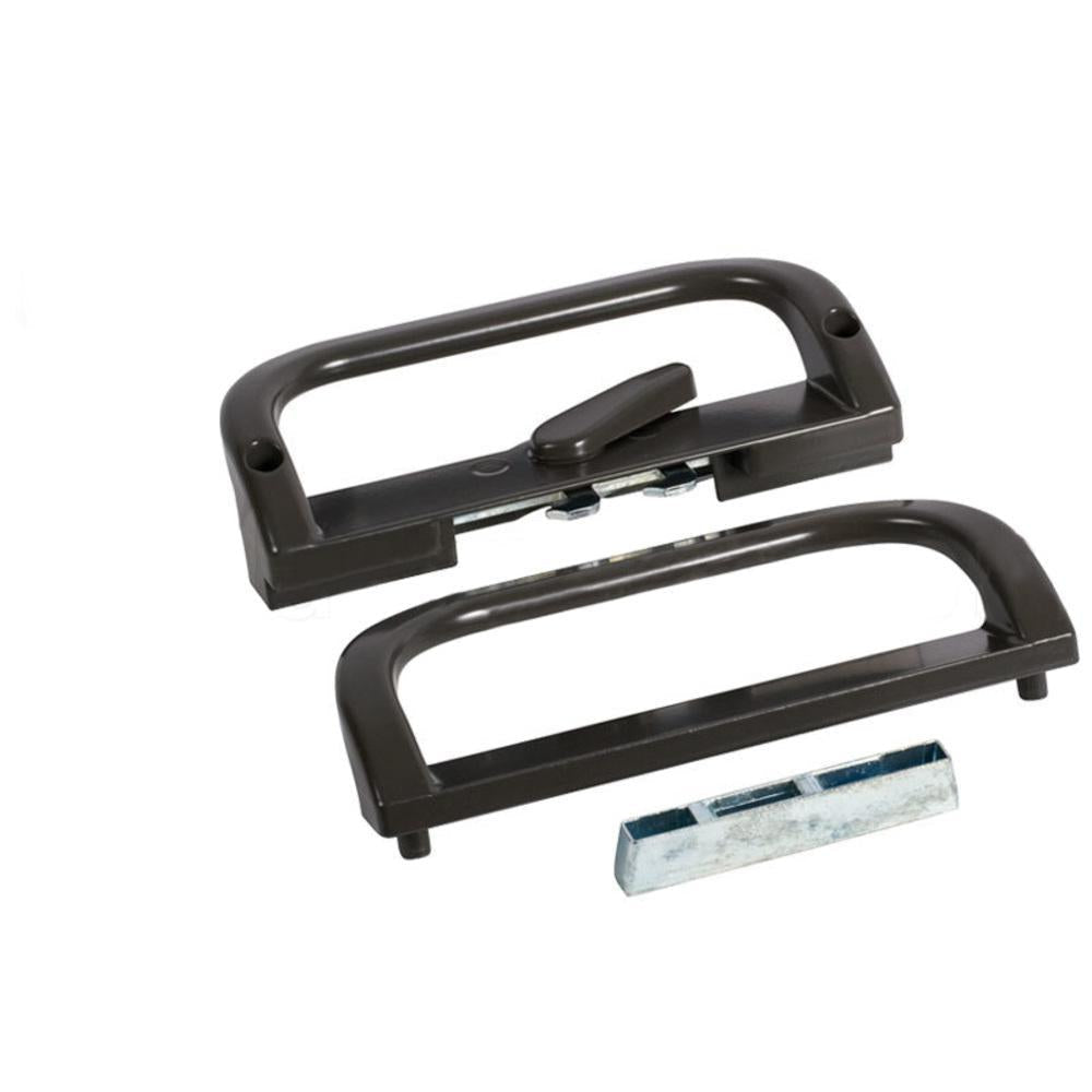 Brown Sliding Patio Door Hardware - Hook Style Handle 6-9/16